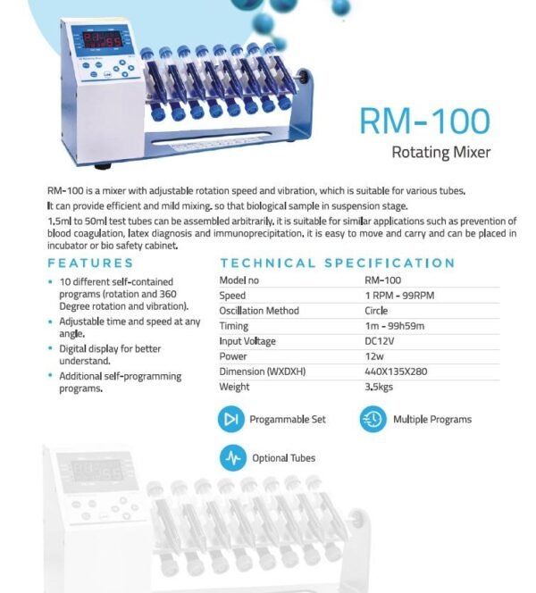 Rotating Mixer – RM-100 - Quicklab Services Private Limited